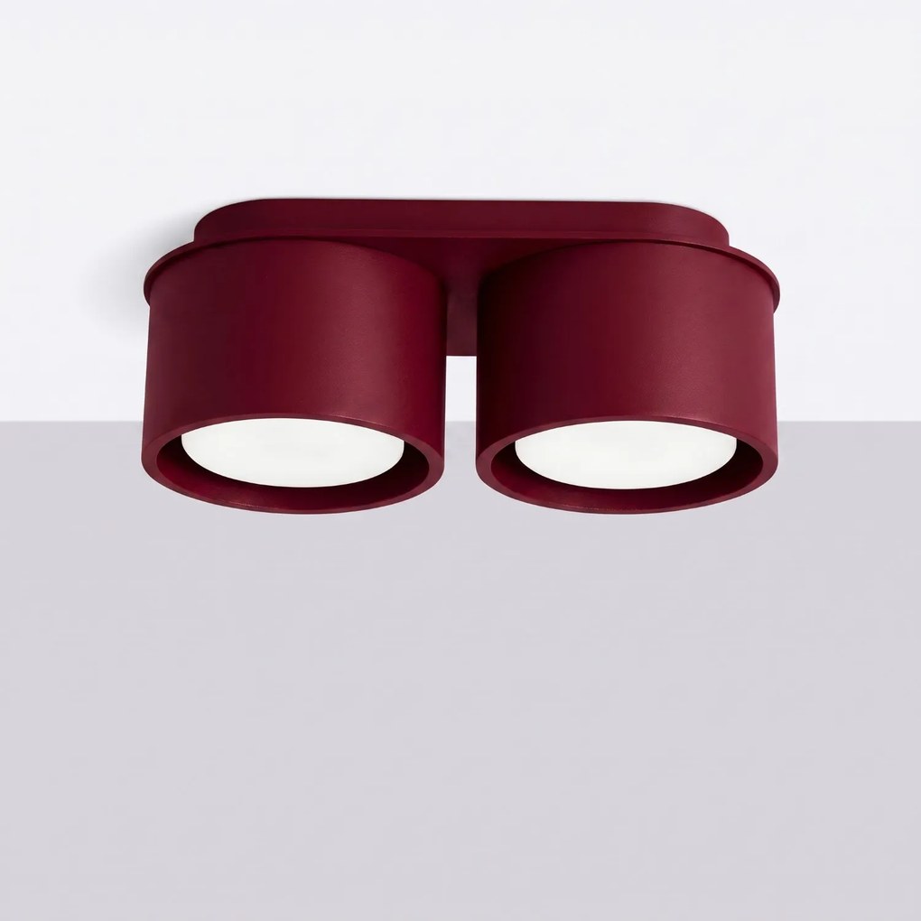 Sollux Lighting Stropní svítidlo MODO 2 bordó GX53
