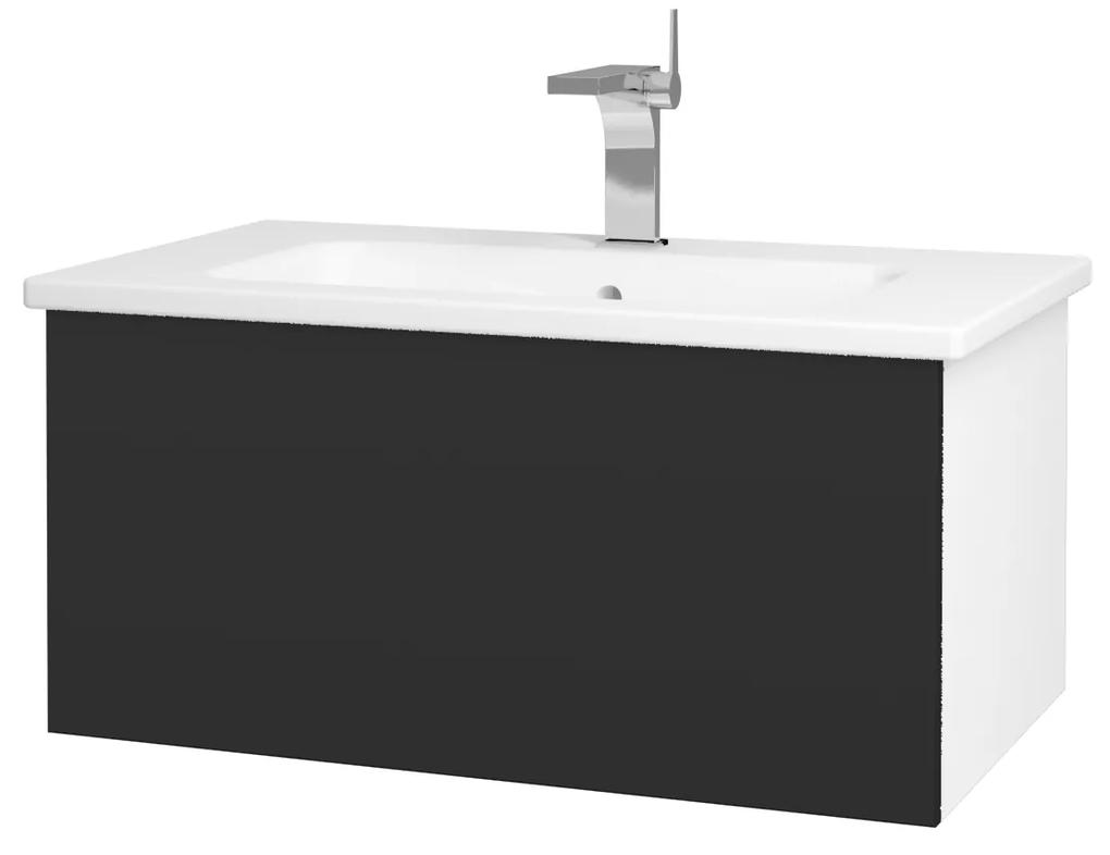 Dřevojas Koupelnová skříň VARIANTE SZZ 80 (umyvadlo Euphoria) Varianta: M01 Bílá mat / M01 Bílá mat