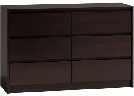 Komoda 6 šuplíků 120 cm Wenge