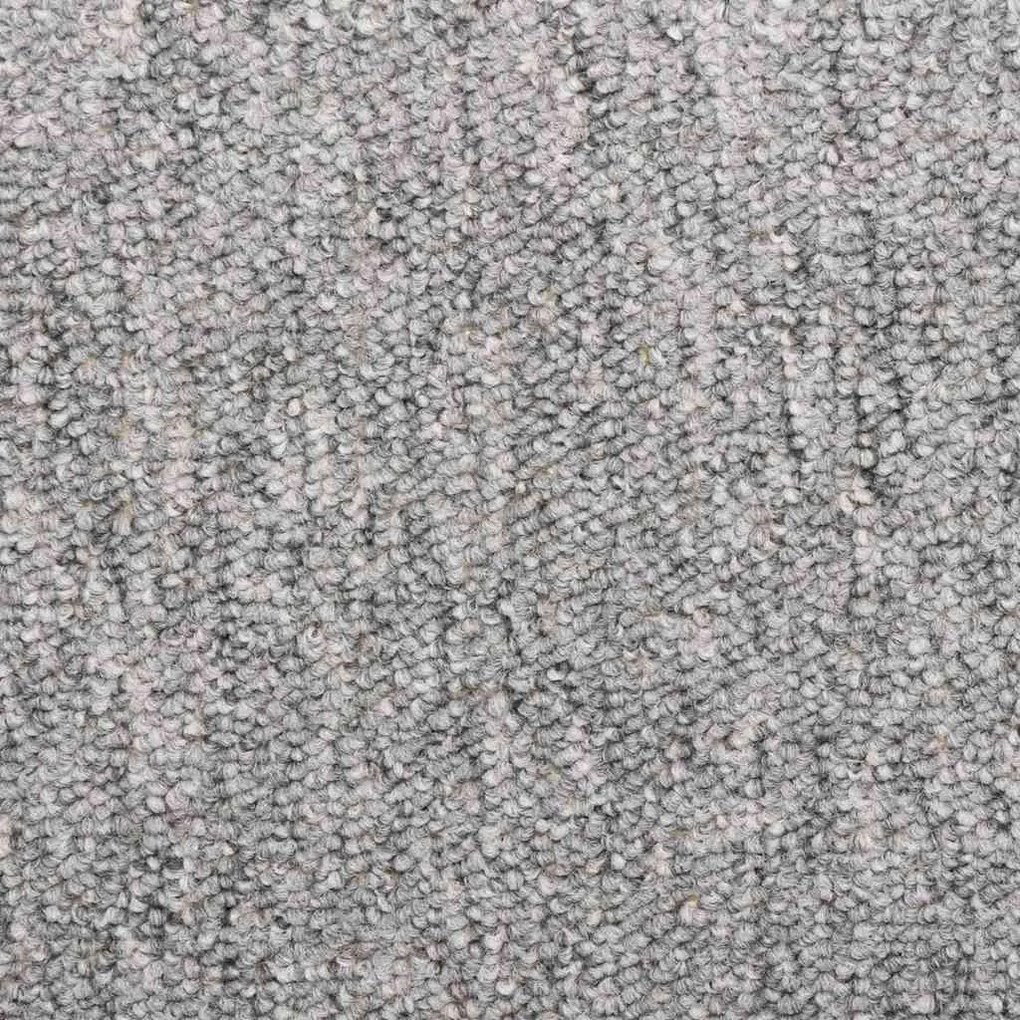 Schodové rohože 30 ks 65 x 21 x 4 cm světle šedé s obdélníkovým okrajem 3365768