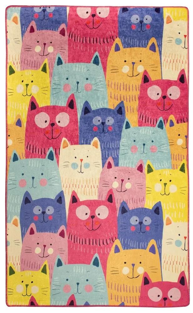 Dětský koberec Cats 100x160 cm vícebarevný