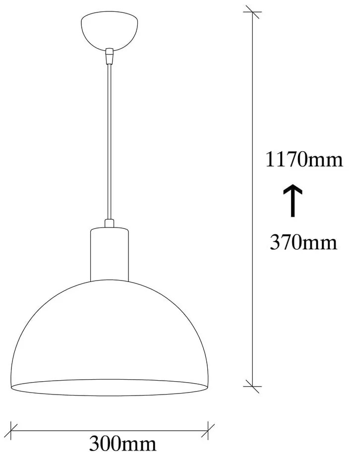 Černé/ve zlaté barvě závěsné svítidlo s kovovým stínidlem ø 30 cm Bakh – Opviq lights