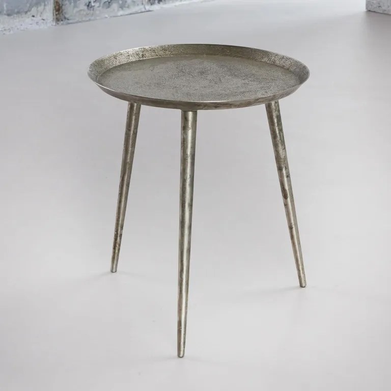 Odkládací stolek Musta Old silvery finish