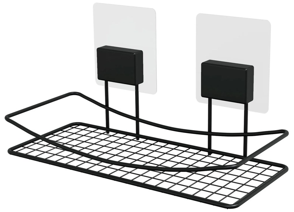 Samolepicí koupelnová police Compactor Bestlock Black Magic systém bez vrtání