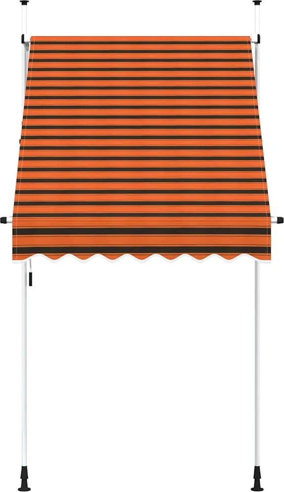 Ručně zatahovací markýza 150 cm oranžovo-hnědá 145835