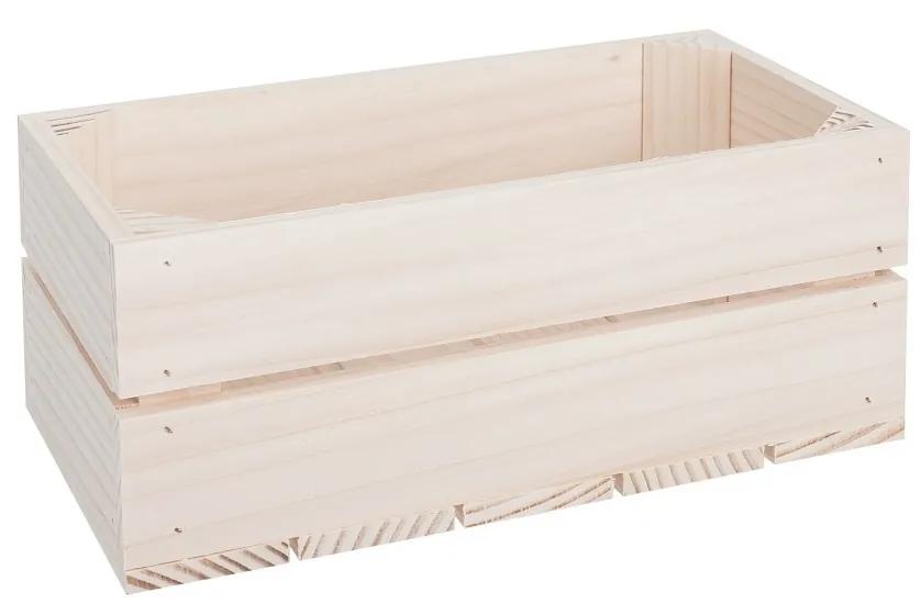 Dřevobox Dřevěná bedýnka 28 x 15 x 12 cm