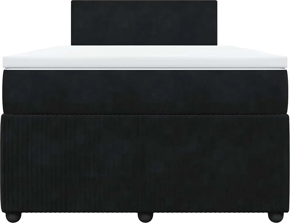Box spring postel s matrací černá 120 x 190 cm samet 3287682