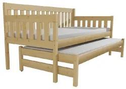Vomaks Dětská postel s výsuvnou přistýlkou M 006 NEW* 80 x 200 cm surové dřevo