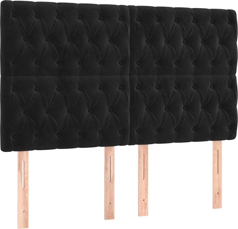 Box spring postel s matrací černá 160x200 cm samet 3129401