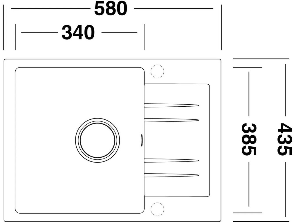 Set Sinks Rapid 580 N Granblack+Polo GR