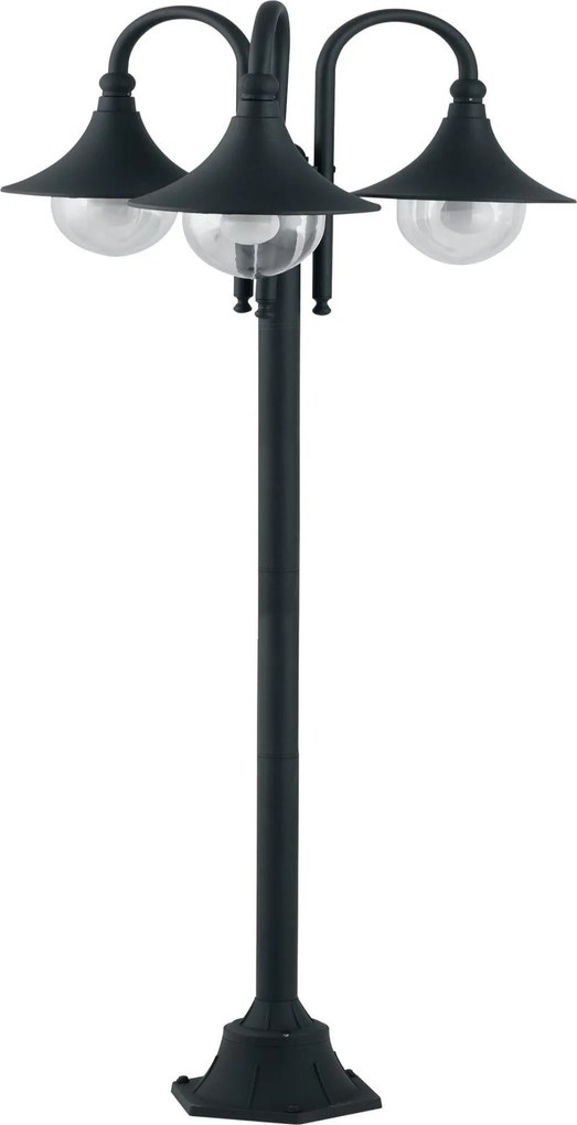 FAN LANT-PAVIA-P3 Sloupkové svítidlo PALO PAVIA černá, 3xE27, IP44, 190 x 56 cm - FANEUROPE