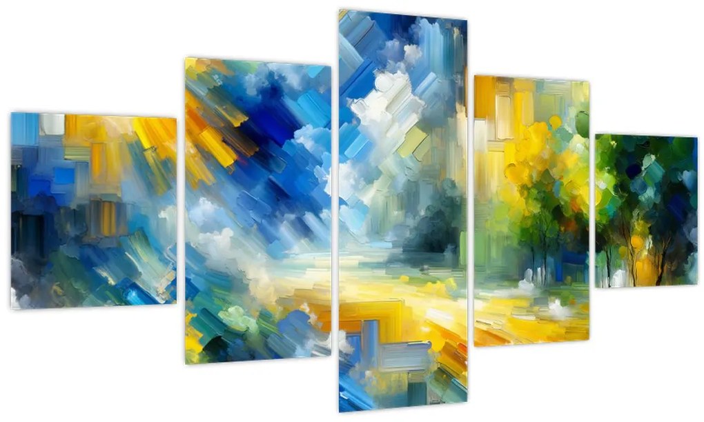 Obraz - Abstraktní slunečný den (125x70 cm)