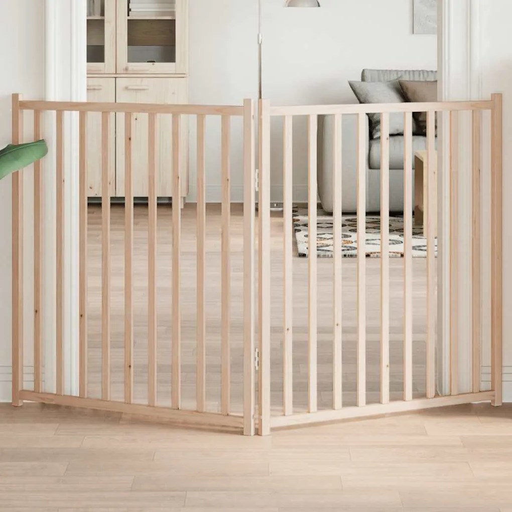 Zábrana pro psy skládací 2 panely 160 cm masivní jedle