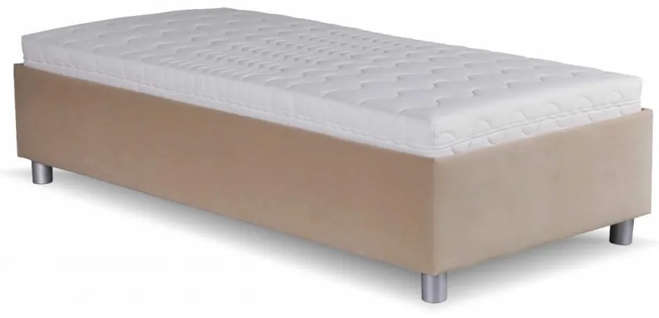 Čalouněná postel s úložným prostorem NEPTUN, 90x200, béžová  BLANÁŘ