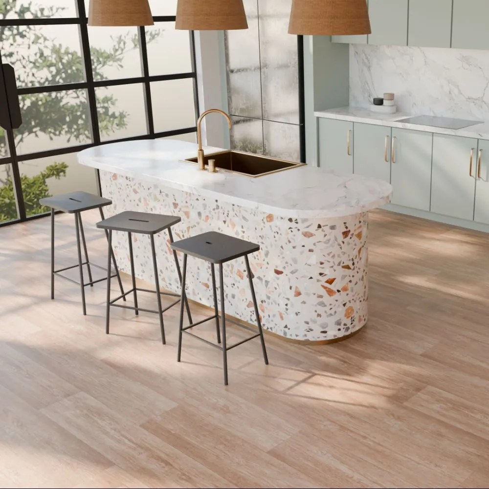 TARKETT PVC podlaha - lino Topaz 70 Winter Pine Soft Natural - béžovo pískové dřevo ŠÍŘKA: 3 m, POUŽITÍ: Zátěžové