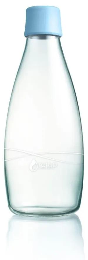 Pastelově modrá skleněná lahev ReTap s doživotní zárukou, 800 ml
