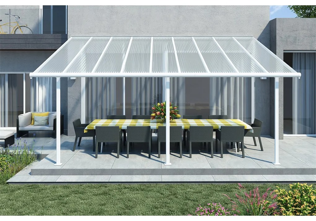 Sierra 5400 bílá 3 x 5,46 - hliníková (montovaná) pergola