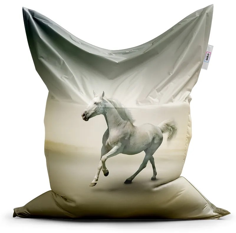 Sedací vak SABLIO - Bílý kůň 2 150x100 cm