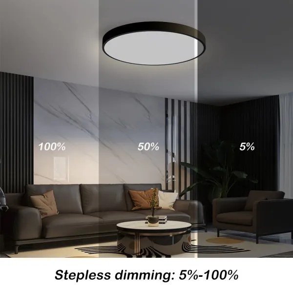 Immax NEO 07249L-LED Stmívatelné svítidlo SEMPLICI 48W/230V Wi-Fi Tuya černá+ DO