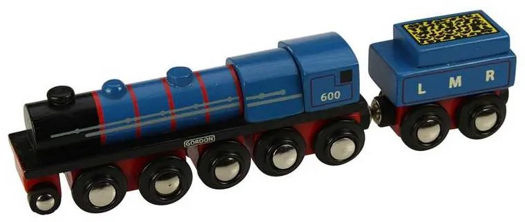 Bigjigs Rail Dřevěná replika lokomotivy LMR Gordon + 3 koleje