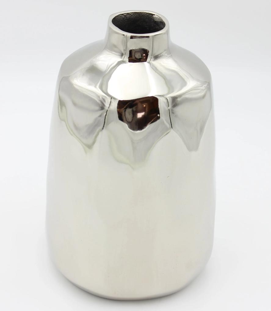 Stříbrná kovová váza IN0005