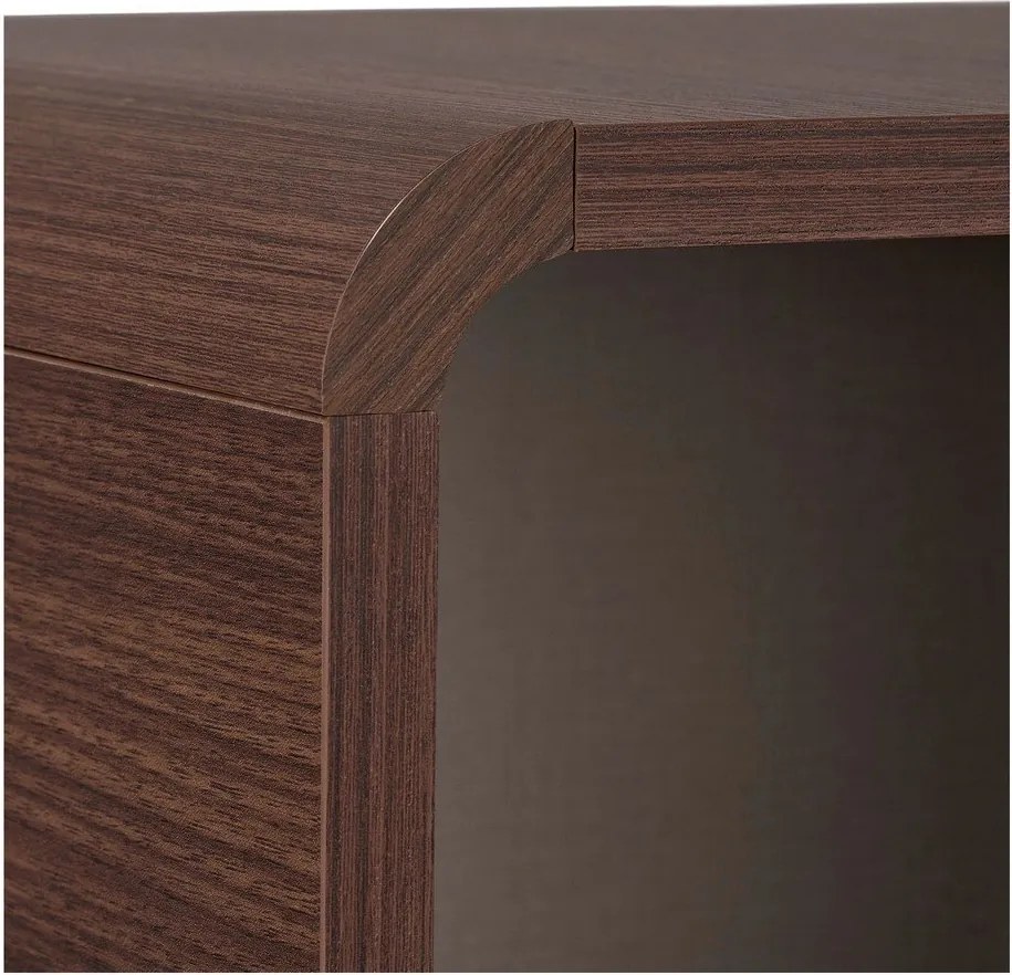 Skříňka v dekoru ořechu v tmavě přírodní barvě 70x110x34 cm Torina – Nordure