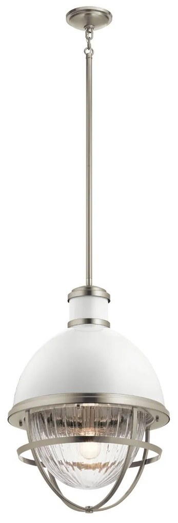 Elstead Industriální retro lustr Kichler TOLLIS P-BN/nikl/1xE27