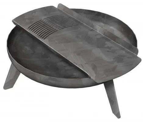 Grilovací plát na přenosné ohniště Ø 70 cm ✔ Surová ocel