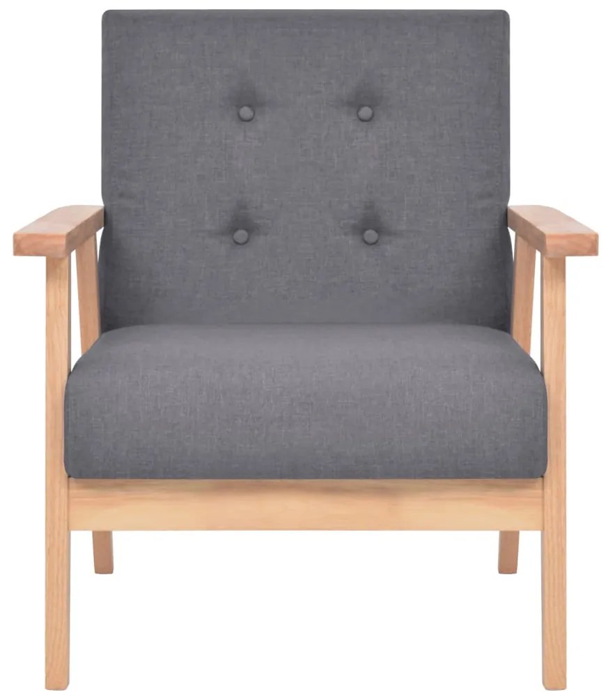 Křeslo tmavě šedé textil 244651
