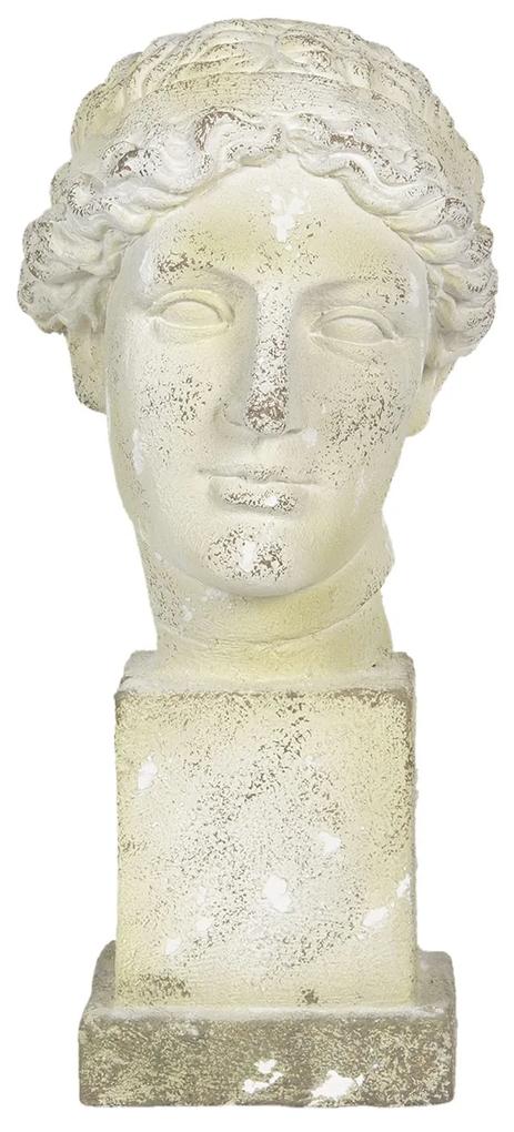 Kameninová antik busta na podstavci Hervé - 30*24*54 cm