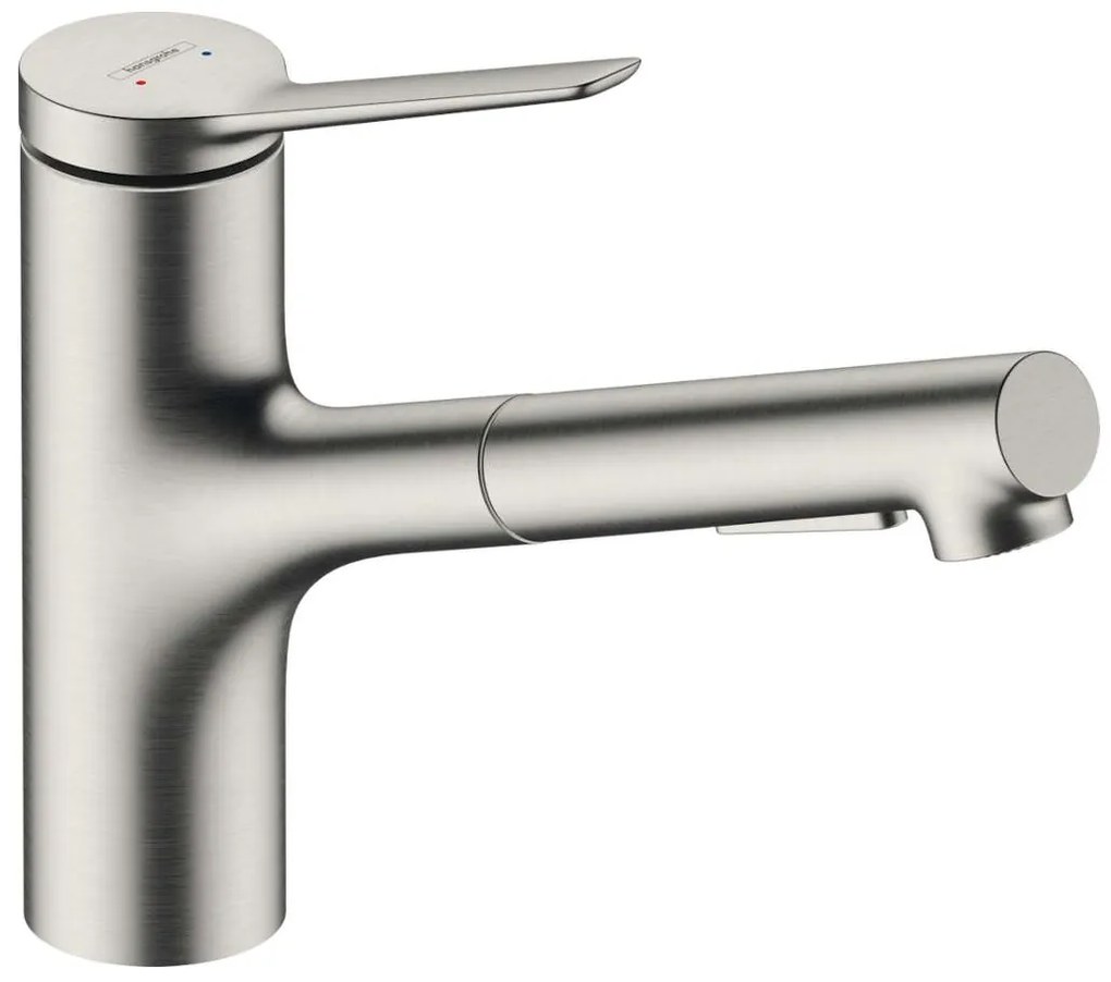 Hansgrohe Zesis M33 - Dřezová baterie 150, s výsuvnou sprškou, vzhled nerezu 74800800