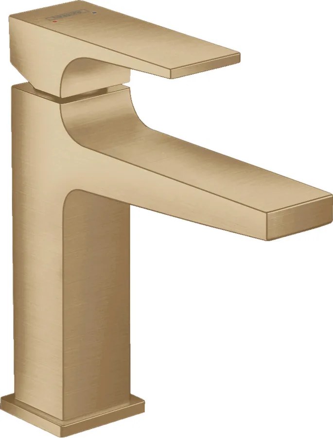 Hansgrohe Metropol, umyvadlová baterie 110 s výpustí Push-Open, kartáčovaný bronz, 32507140