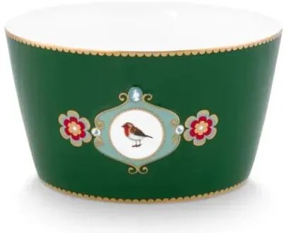 Pip Studio Love Birds miska Ø 15cm, tmavě zelená