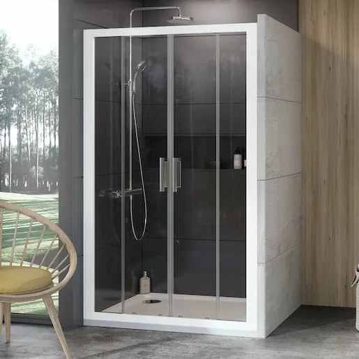 Sprchové dveře RAVAK 10° 10DP4-160 bílá+Transparent 0ZKS0100Z1