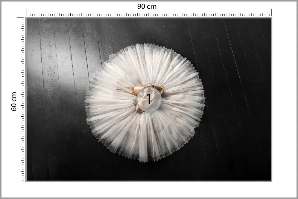 Fototapeta Baletní Boty Na Bílém Tutu Strukturální vinyl 152.5x104