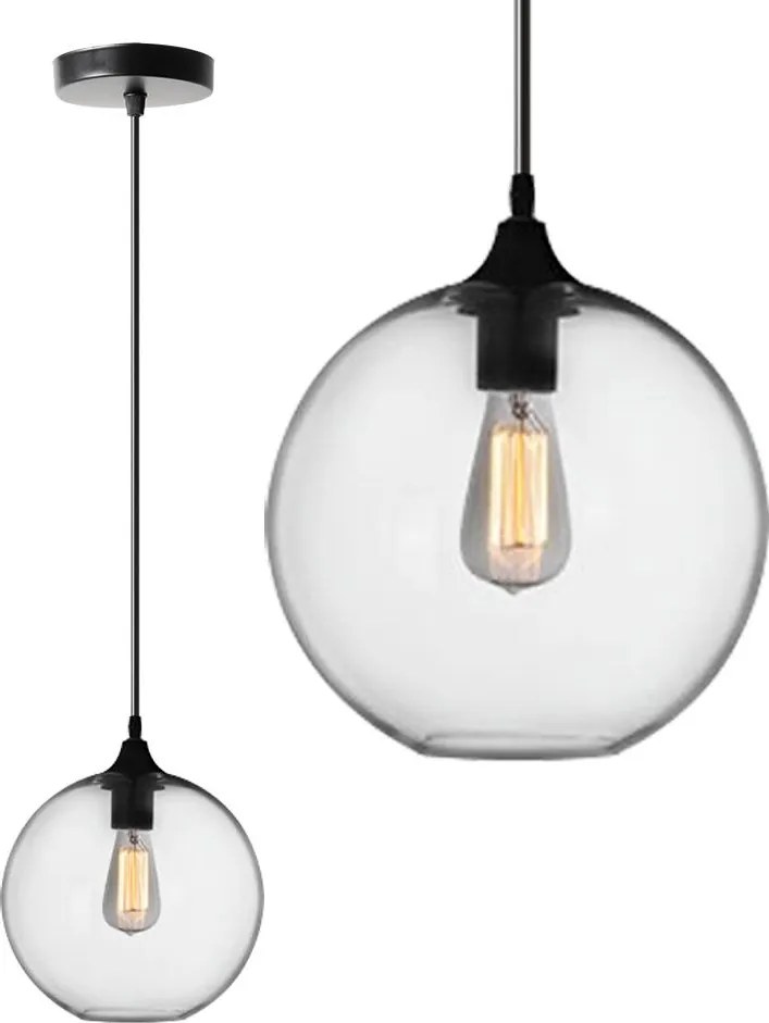 Toolight - Závěsné svítidlo E27 60W APP311-1CP, černá, OSW-00343