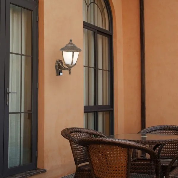 Rabalux 7836 - Venkovní nástěnné svítidlo se senzorem MADRID 1xE27/60W/230V IP43