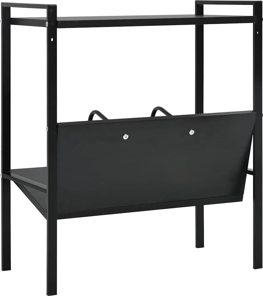 Knihovna se 2 policemi černá 52 x 28 x 59 cm kompozitní dřevo 288230