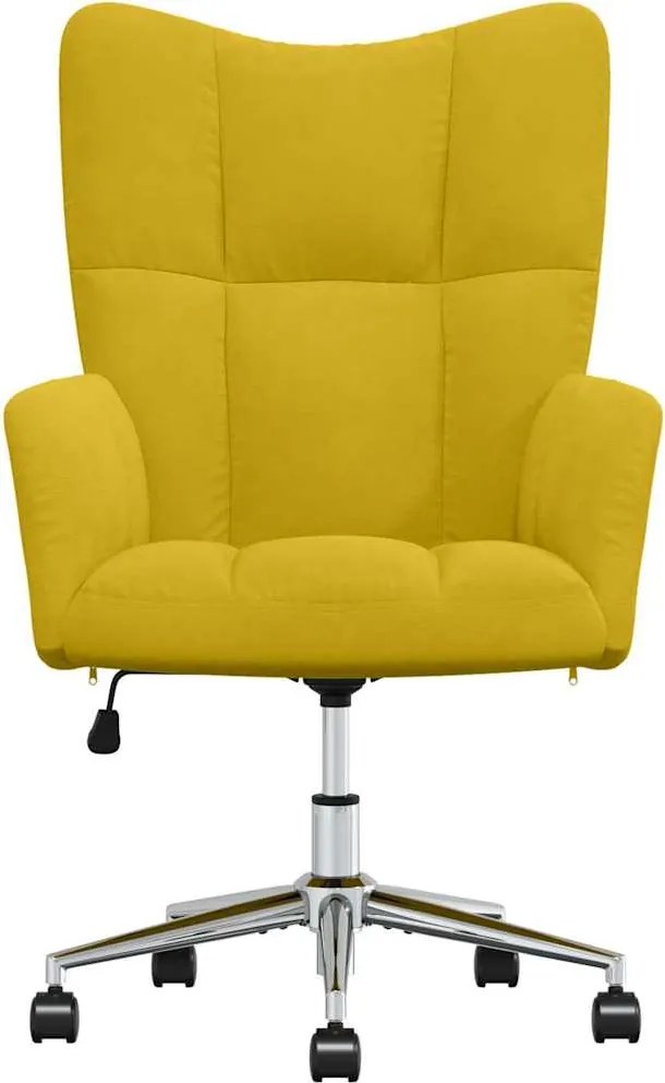 Relaxační křeslo hořčicově žluté samet 328168