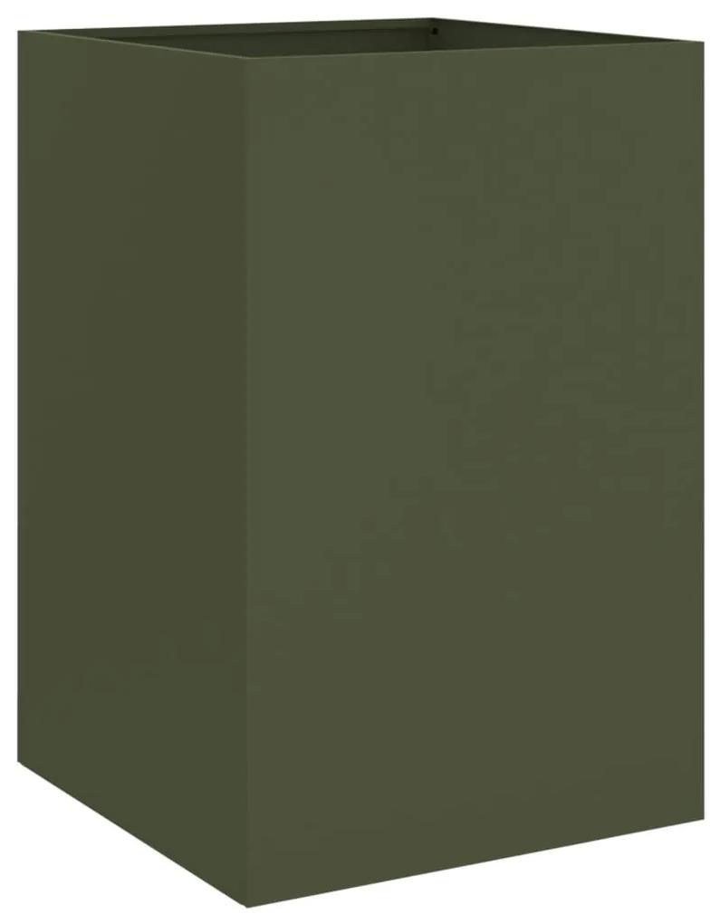 Truhlík olivově zelený 52x48x75 cm ocel válcovaná za studena - Default Title