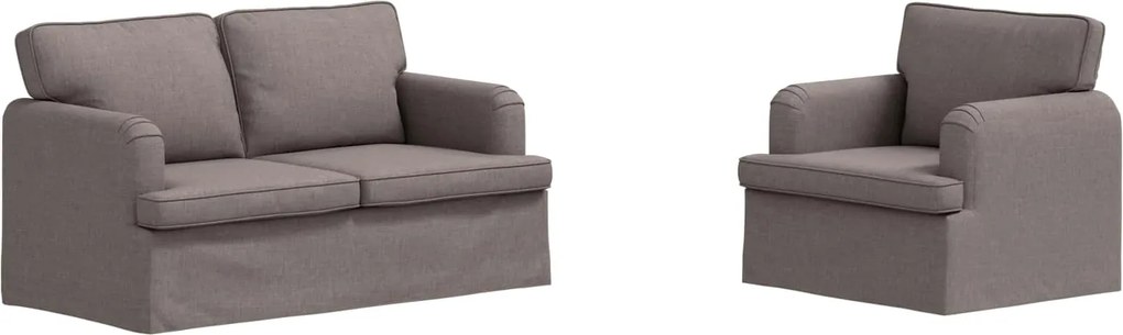 Set pohovek 2 ks Taupe textil 3407520