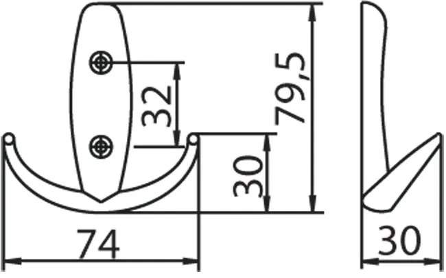 Siro Nábytkový věšák GRU nikl matný