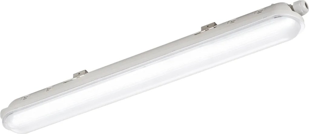FAN LED-NAUTILUS-60 Prachotěsné stropní svítidlo LED NAUTILUS stříbrná polykarbonát 21 W 2900 lm 4000 K IP65 7,2 x 59 x 6,1 cm - FANEUROPE