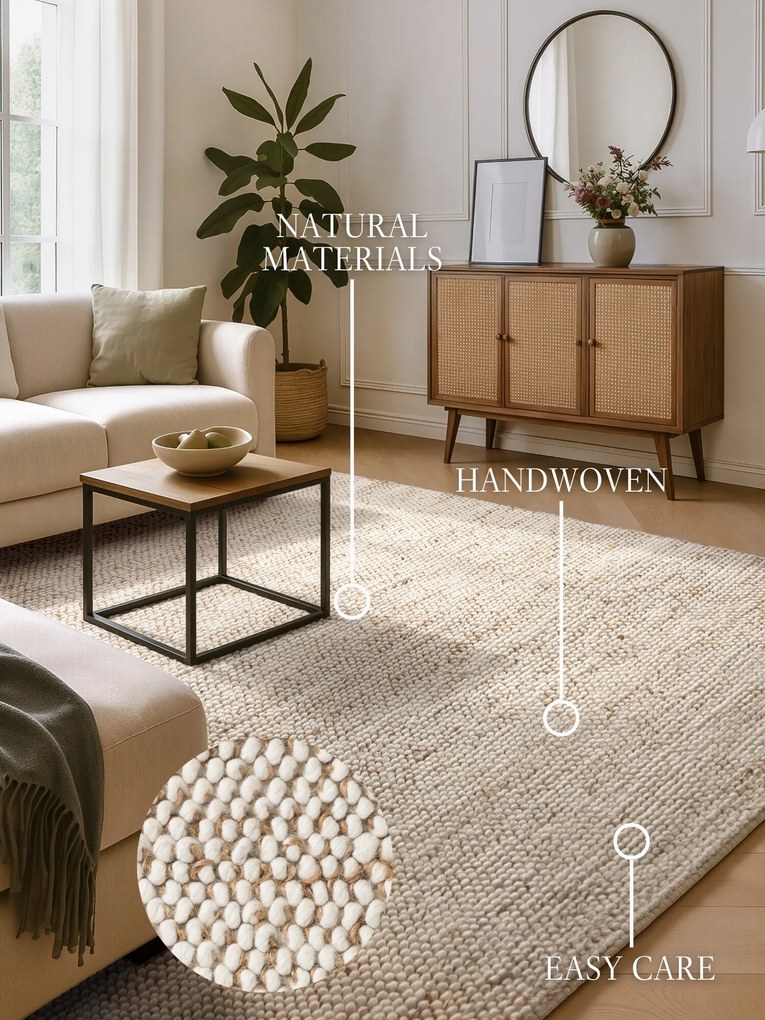 Villeroy & Boch Kusový koberec Peas 106280 Cream Beige, 120x180, béžová, ložnice