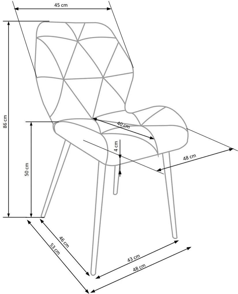 Jídelní židle K453 hořčicová