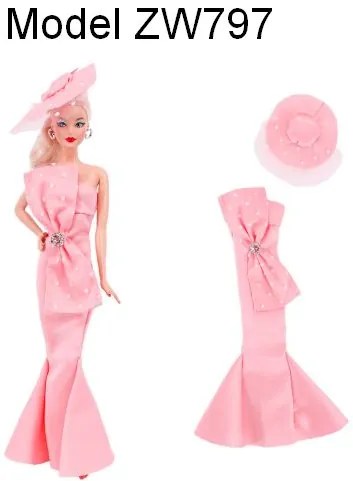 Oblečky pro Barbie - růžové outfity Varianta: model ZW797
