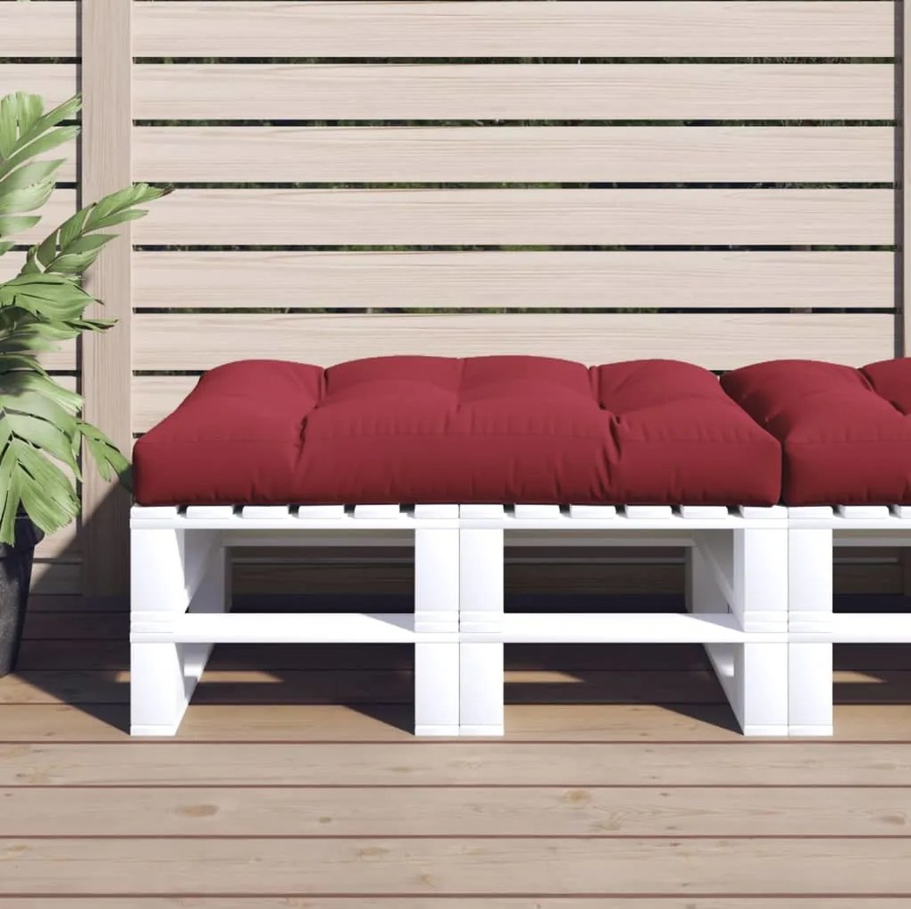 vidaXL Poduška na palety 120 x 80 x 12 cm textil [360521] Barva: vínová červená