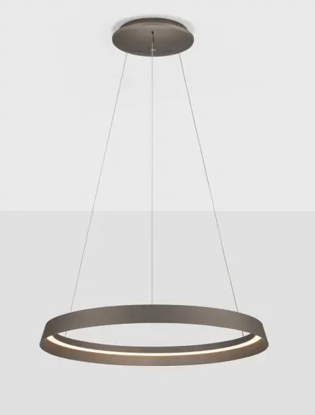 LED stmívatelný champaign hnědý moderní lustr Ormi