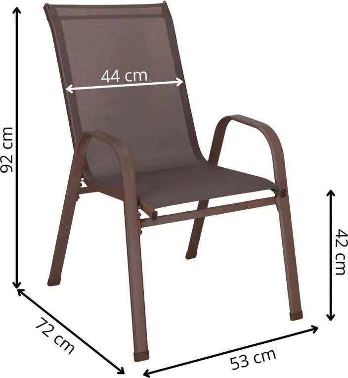 Zahradní křeslo SPRINGOS MONZA GF0105 hnědé