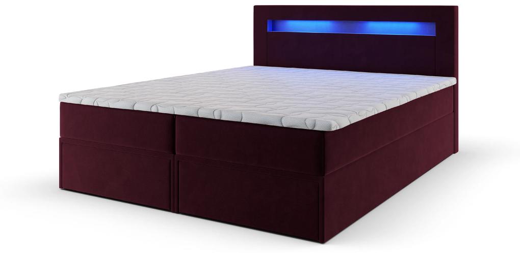 MSL Kontinentální čalouněná postel LINDOS (180 x 200 cm) Barva látky: SOFT 29